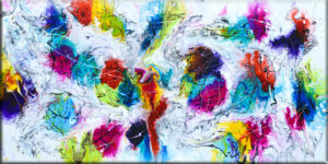 Moderne abstrakt kunst til væggen i stuen - unikke designs